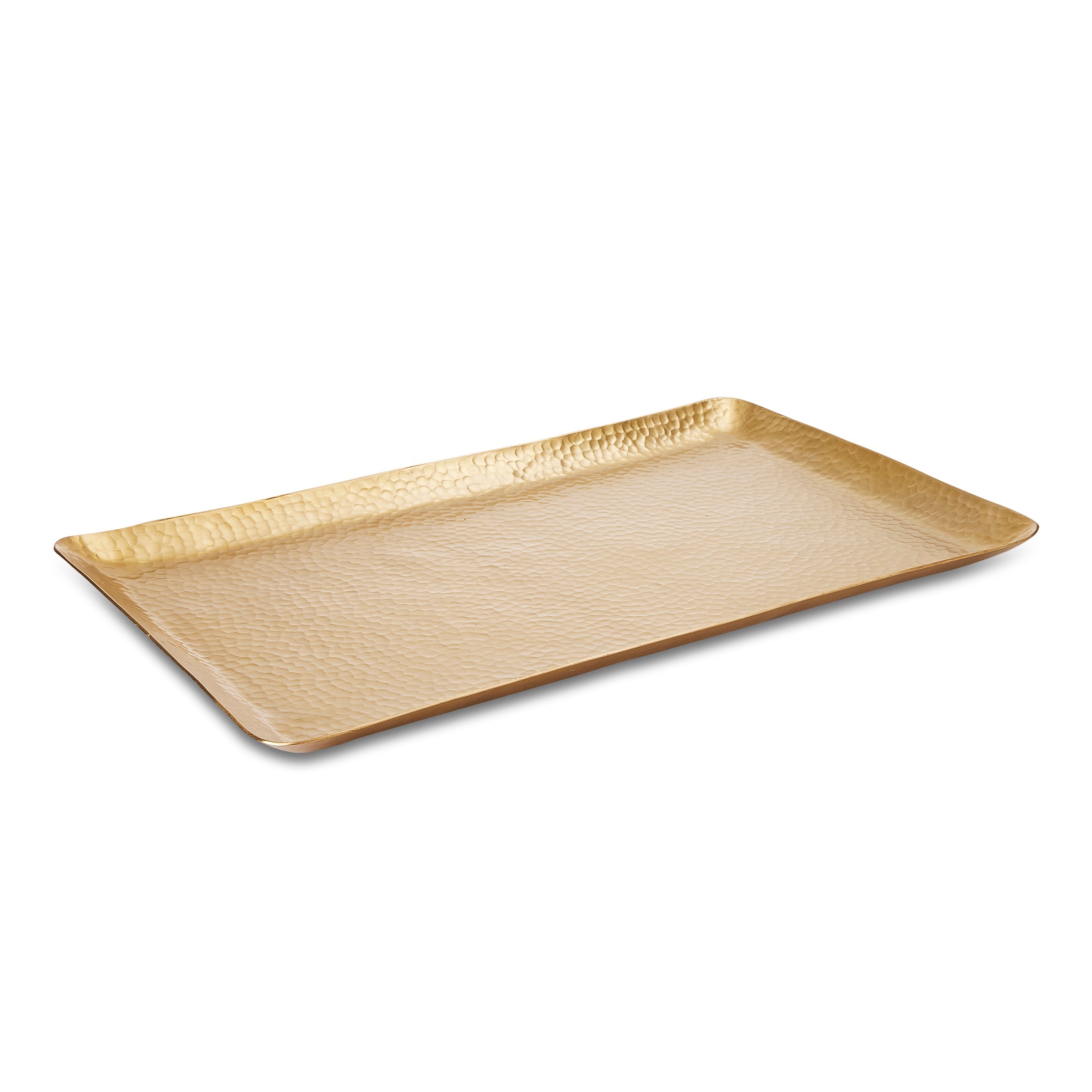 Alma Gold Beaten Rectangle Tray | Madras Link