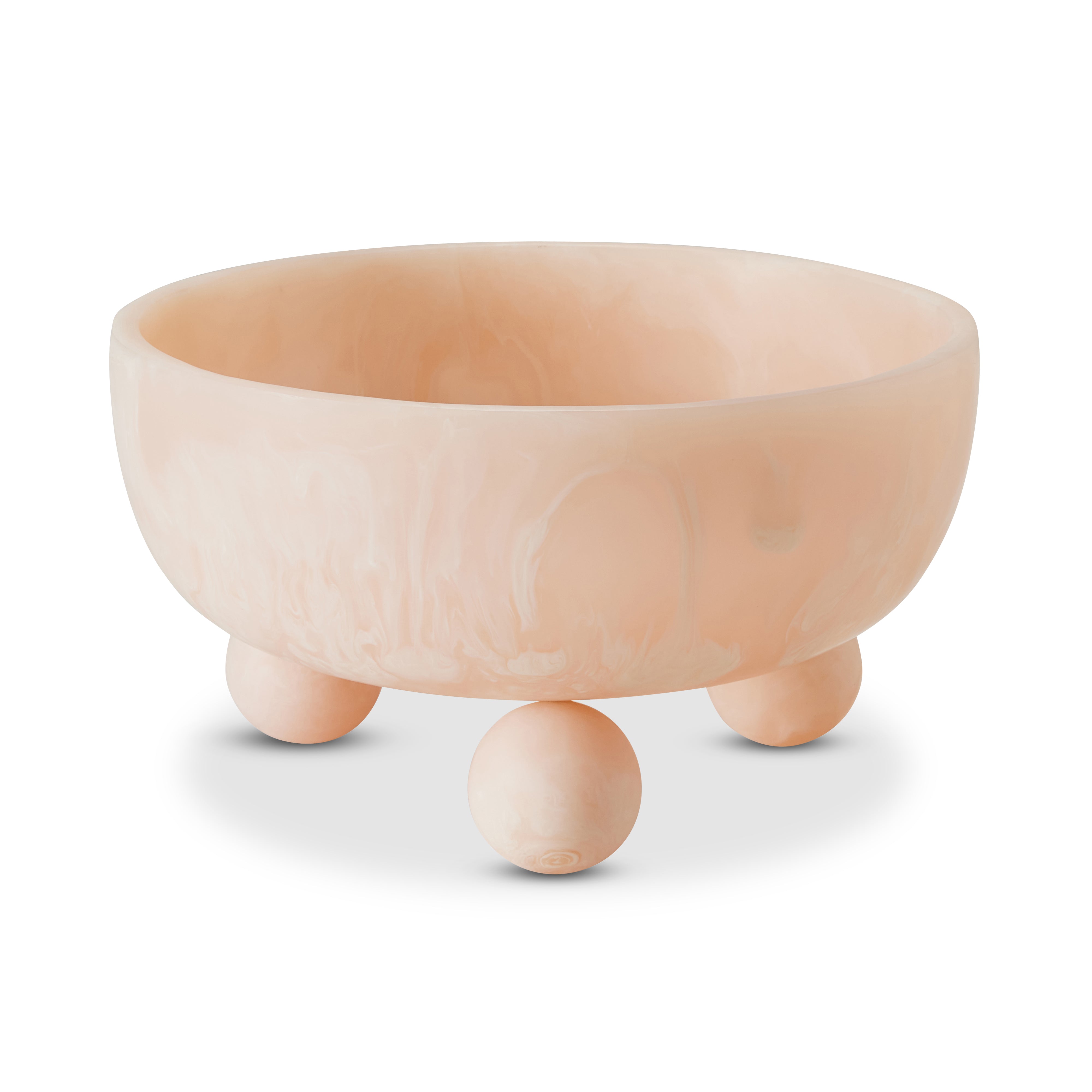 Aries Pink Resin Round Footed Bowl