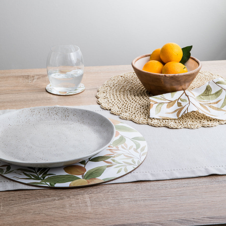 Jetty Oatmeal Table Runner | Madras Link