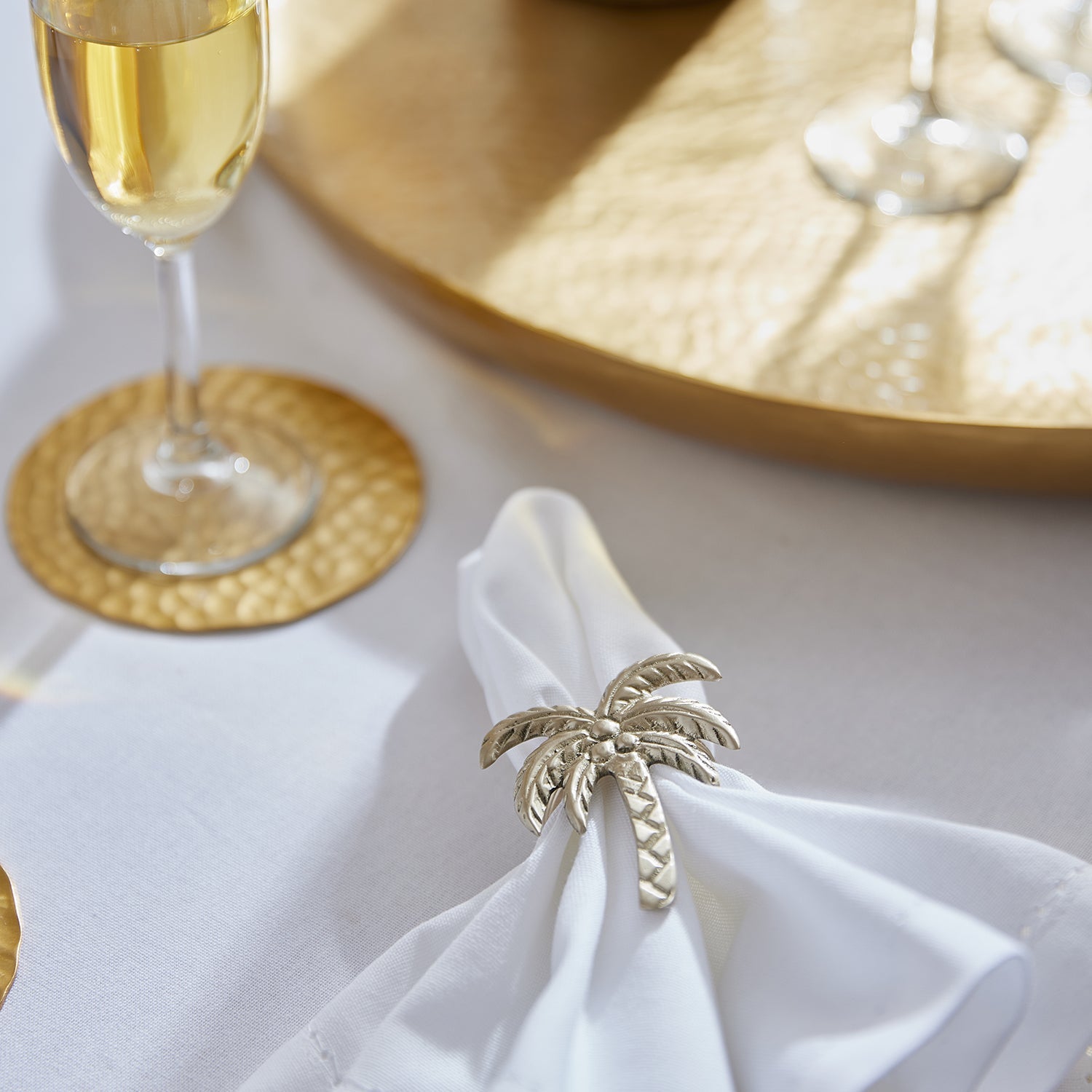 Palm Tree Brass Napkin Ring | Madras Link